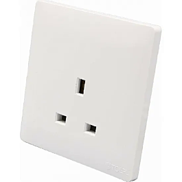 Toefl 13 Amp Triple Piano Socket - White